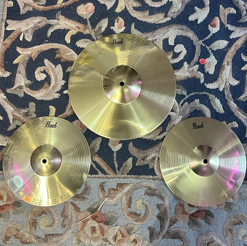Pearl Cymbal Set With Hi Hat Pair and Crash | Reverb