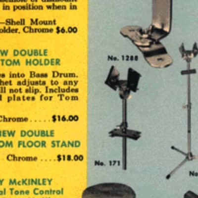 1960s Slingerland Double Tom Holder No. 171 Clip Mount | Reverb