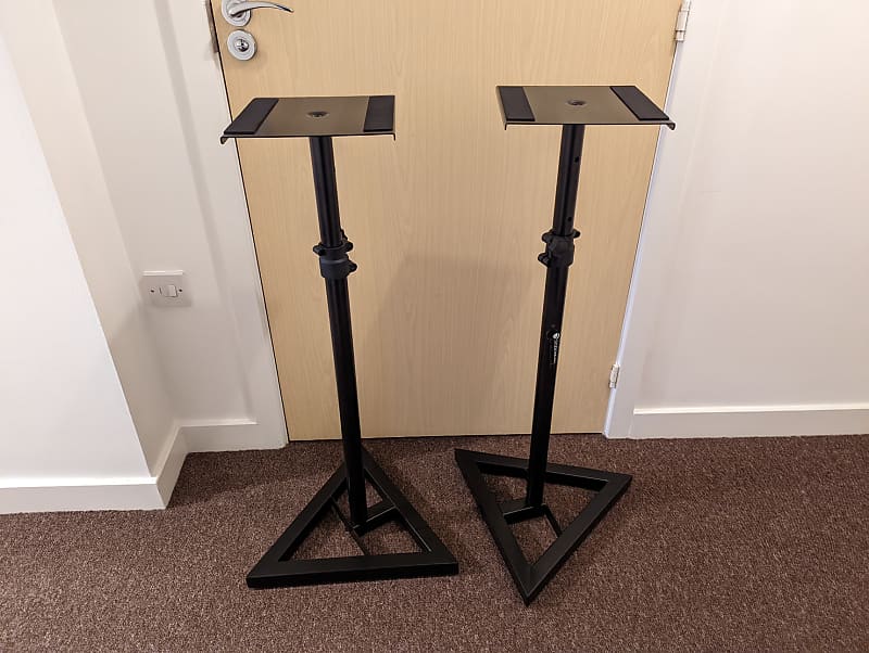 Studio Spares Adjustable Triangle Base Monitor Stands (Pair) | Reverb
