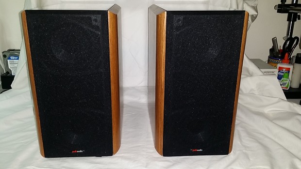 Polk Audio Bookshelf Speakers LSi9 Cherry (real wood veneer) | Reverb