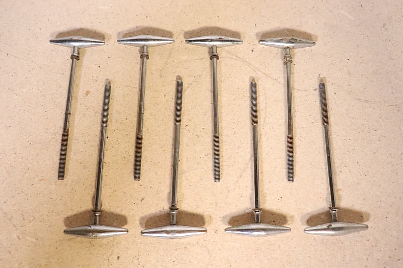 Slingerland Torpedo 5" Chrome T Rods 8pk Vintage 1960's | Reverb