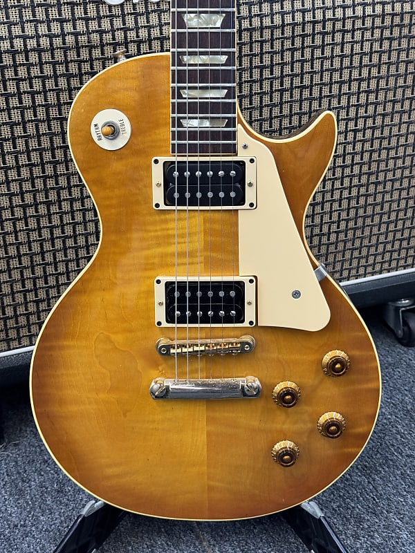 Mark Erlewine Custom Les Paul 80s - Honeyburst Gold Back | Reverb
