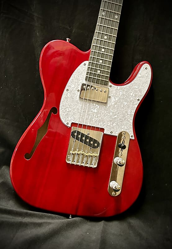 Glarry Thinline Telecaster Style semi hollow - Red | Reverb