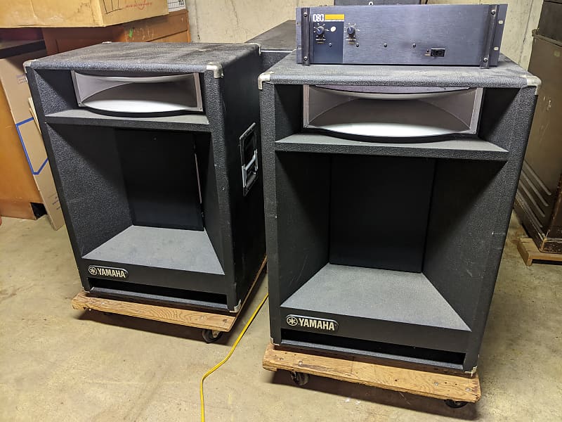 Professional PA system with Yamaha speakers and QSC amplifier | Reverb