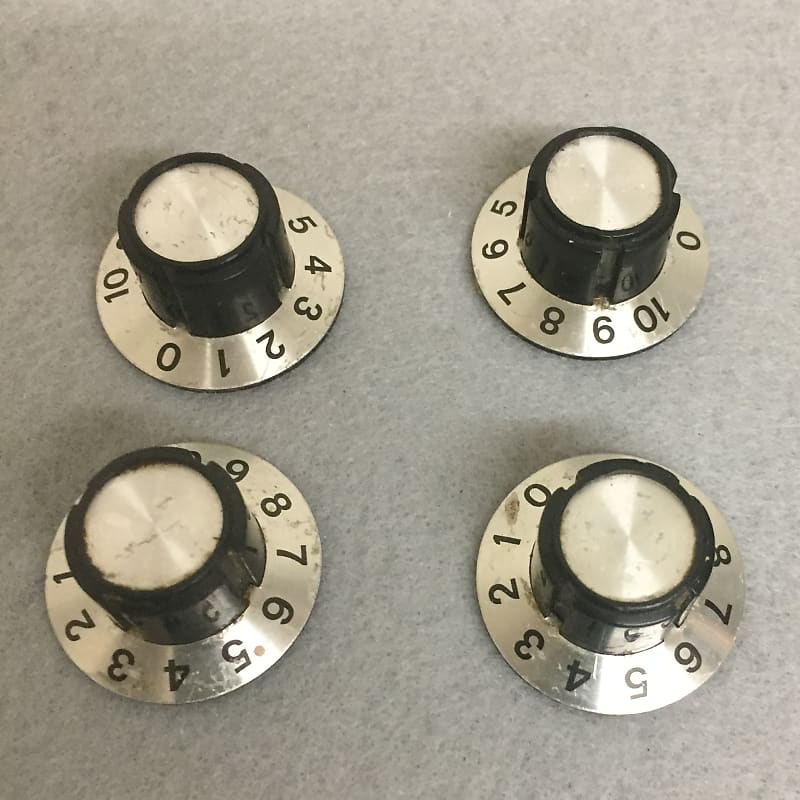Gibson Silver Skirt Amp Knob 60's-70's - Black/Silver | Reverb
