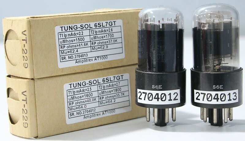 1MP ECC35 6SL7GT VT-229 Tungsol Black Coated Made in USA | Reverb