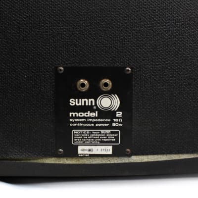 Vintage 1970s SUNN Model 2 Red Label Guitar Amplifier Speaker | Reverb