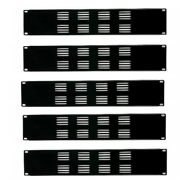 (5) 2 Space Vented Metal Rack Case Panels | Reverb