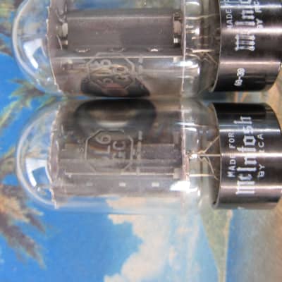 Pr Vintage RCA Mcintosh 6L6GC Power Tubes Largest Black | Reverb