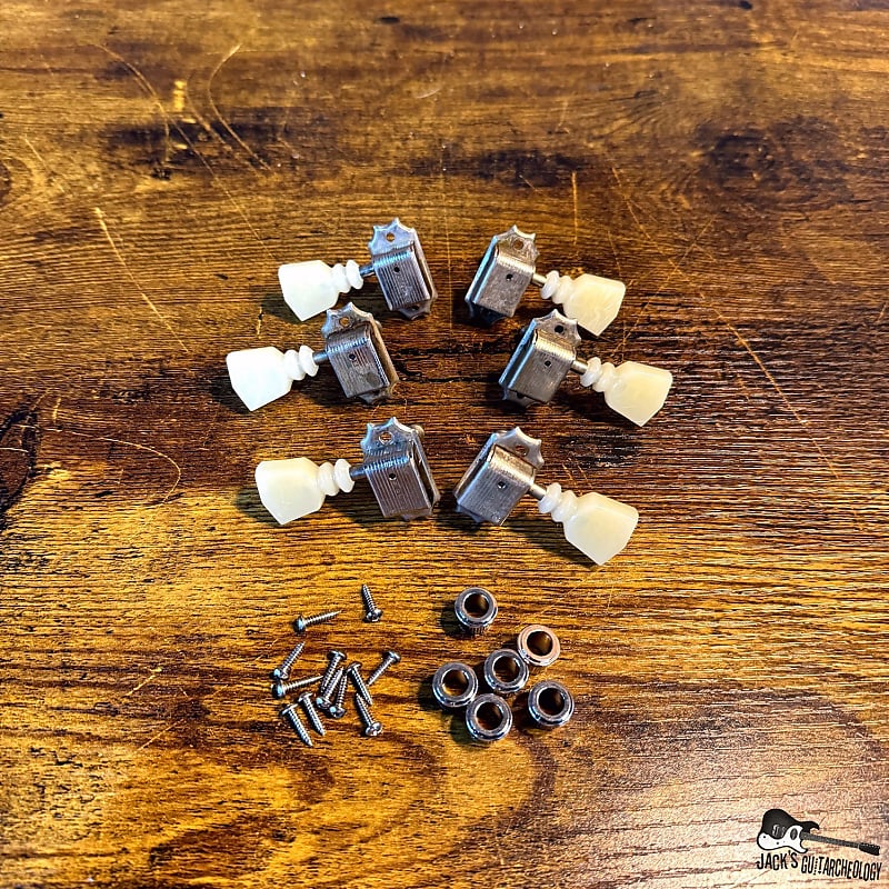 Kluson Deluxe 3x3 Single Line Double Ring Tulip Tuners | Reverb UK