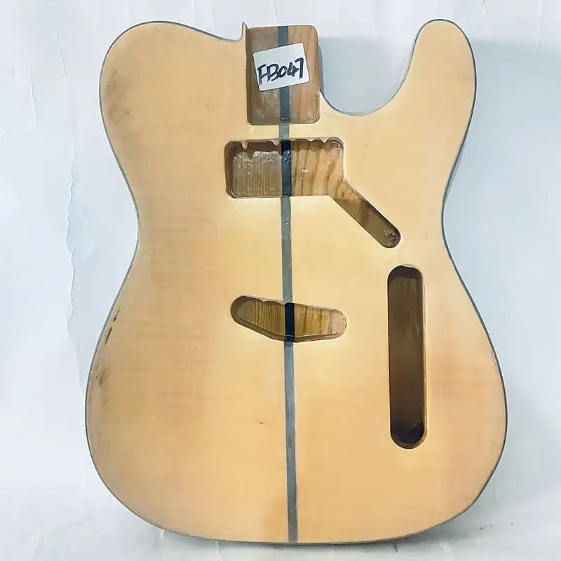 Solid Ash Guitar Tele Telecaster Style Body with Maple Top | Reverb