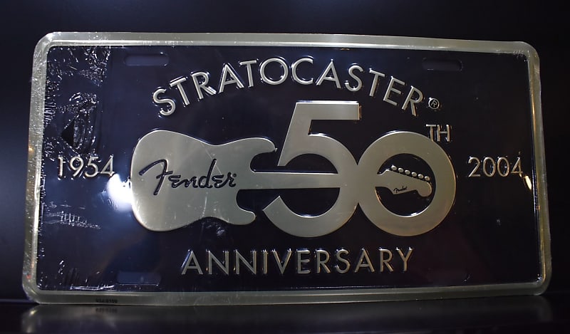 2004 Fender 50th Anniversary Stratocaster License Plate | Reverb