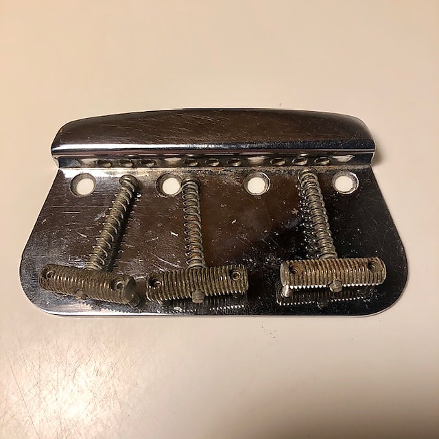 Fender Musicmaster II Vintage 60s Bridge & Saddles | Reverb