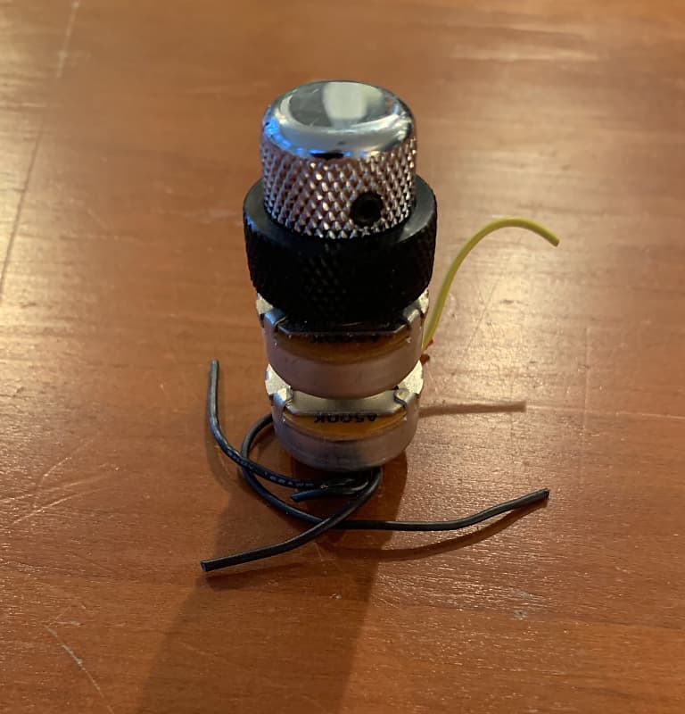 Fender A500k Stacked Dual Solid Shaft Potentiometer + Stacked | Reverb