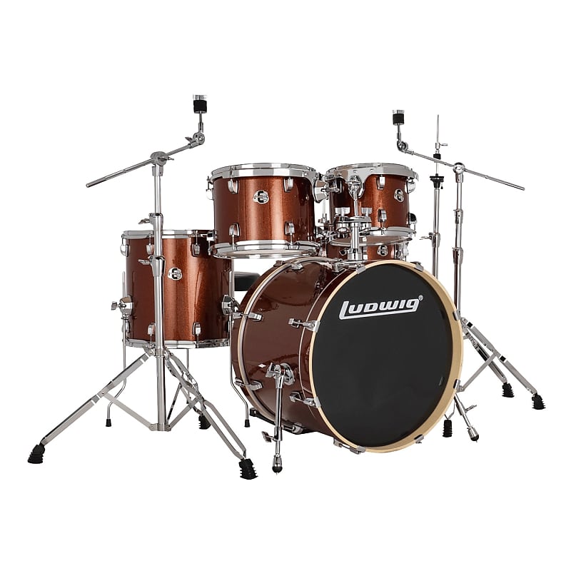 Ludwig Evolution 5-Piece Shell Pack w/20" Kick - Copper | Reverb