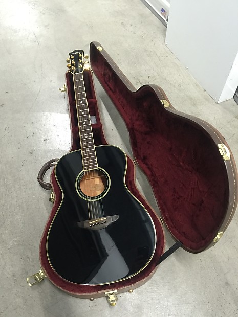 Rare Yamaha LS-400 BL Black Acoustic Guitar MIJ w RMC Pickup | Reverb