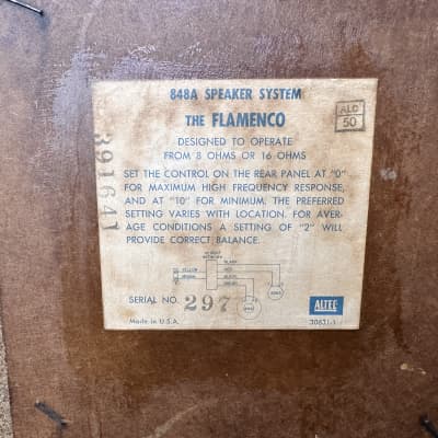 ALTEC | 848A | Flamenco | 416Z + 806A + N800F | Reverb