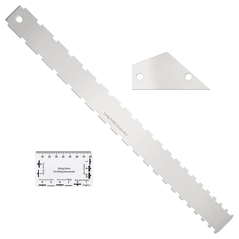 3Pcs Guitar Neck Ruler String Action Gauge Ruler Fret Rocker | Reverb