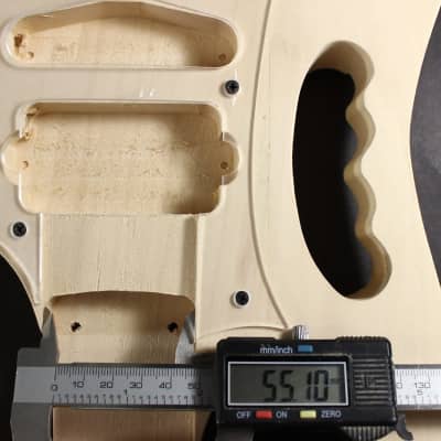 Unfinished 6 string, Jem style Basswood guitar body, rear | Reverb