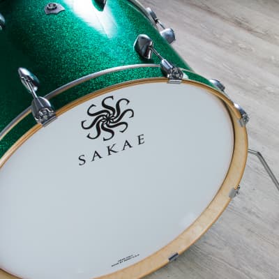 Sakae Trilogy 4-Piece Drum Kit with Hardware - Green Sparkle | Reverb