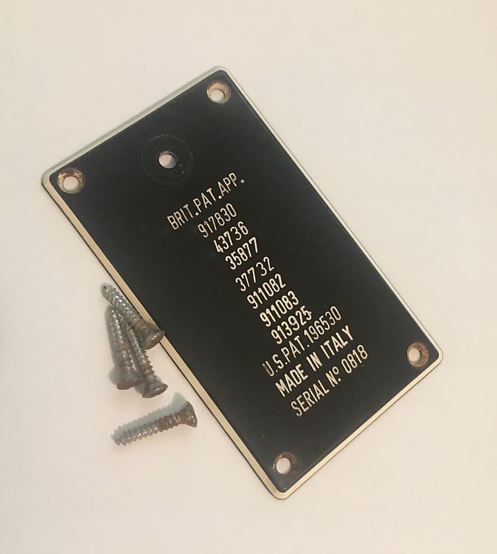 1960's Baldwin Burns Neck Plate 706 712 V Serial Number | Reverb