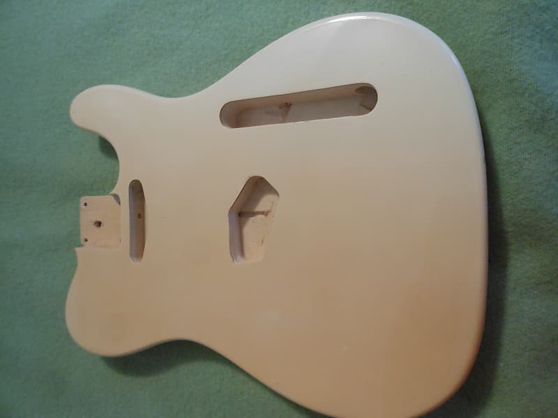 Unbranded Telecaster BODY - cream color - belly cut | Reverb