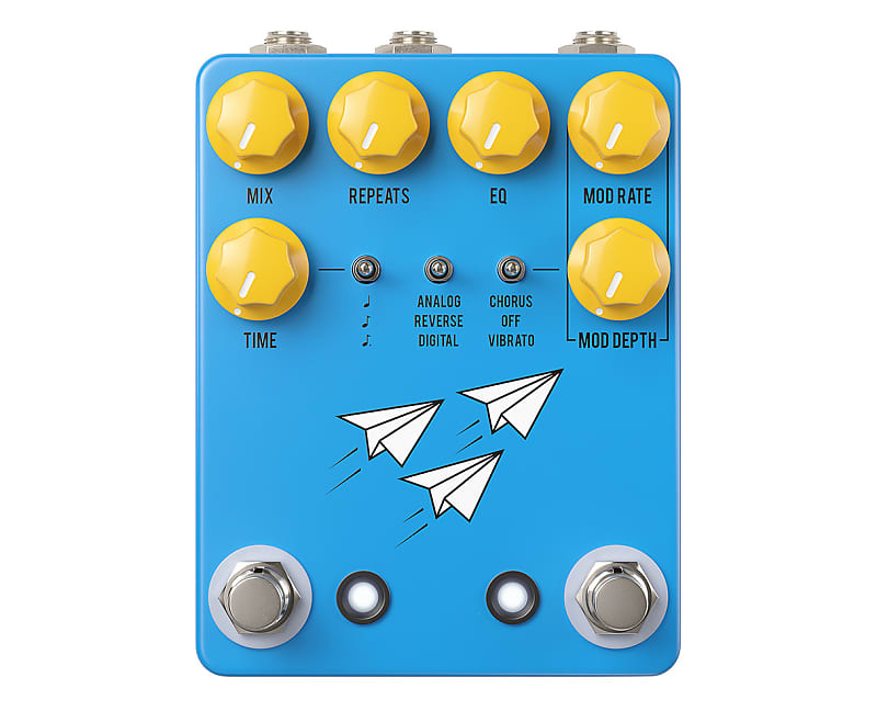 JHS Flight Delay Reverse/Analog/Digital Delay Pedal - Blue | Reverb