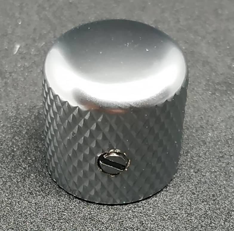 1 Satin Chrome Big Grip Telecaster Metal Dome Knobs for 6mm | Reverb