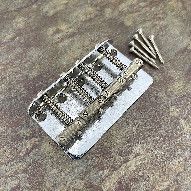 Gotoh Relic Fender Style Bass Bridge Aged Chrome PVTB-4AC | Reverb
