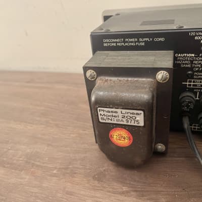 Phase Linear Model 200 Power Amp 1970s | Reverb