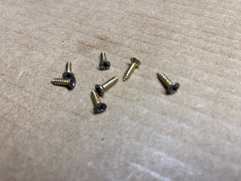 Gibson Vintage 1971 Les Paul Custom Gold Back Plate Screws | Reverb