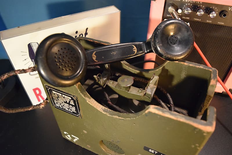 Telephone Microphone - World War II US Army Field Phone | Reverb