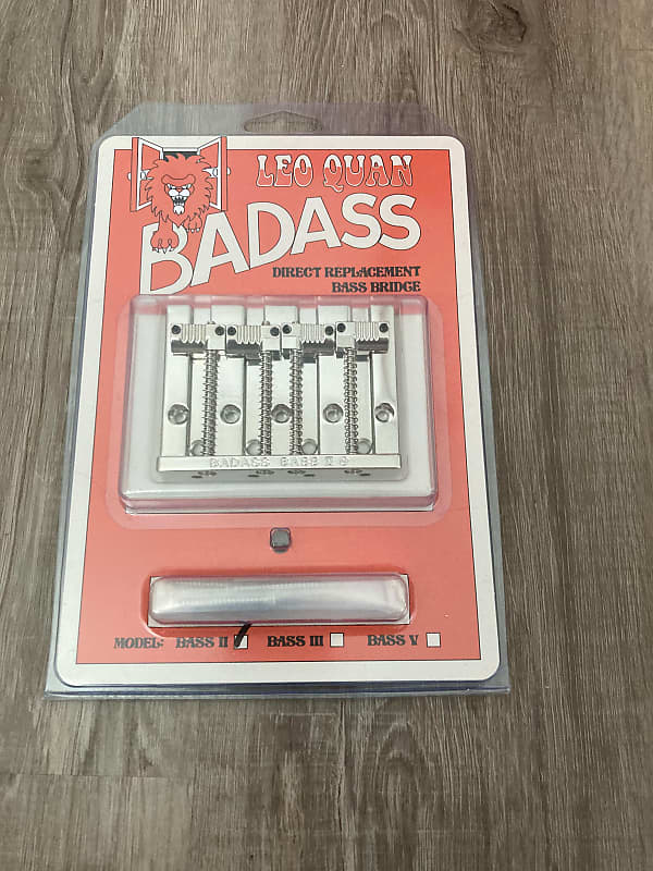 NIB Leo Quan Badass Bass II Bridge - Chrome - Factory Grooved | Reverb