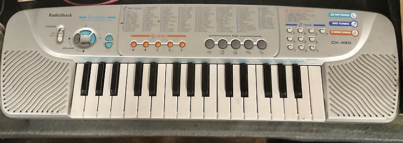 Radio Shack CK-480 Portable Keyboard 1990's - Gray | Reverb