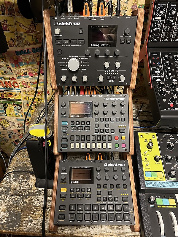 Elektron Digitakt, digitone, Heat mk2 and stand 2022 - Black | Reverb