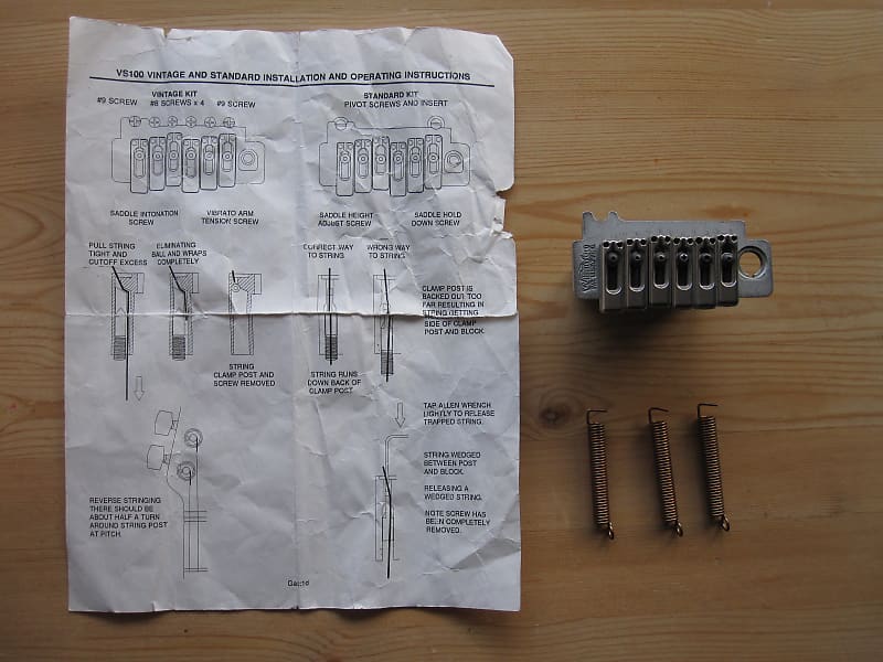 #2 rare nickle Wilkinson VS100 CV convertible trem bridge | Reverb