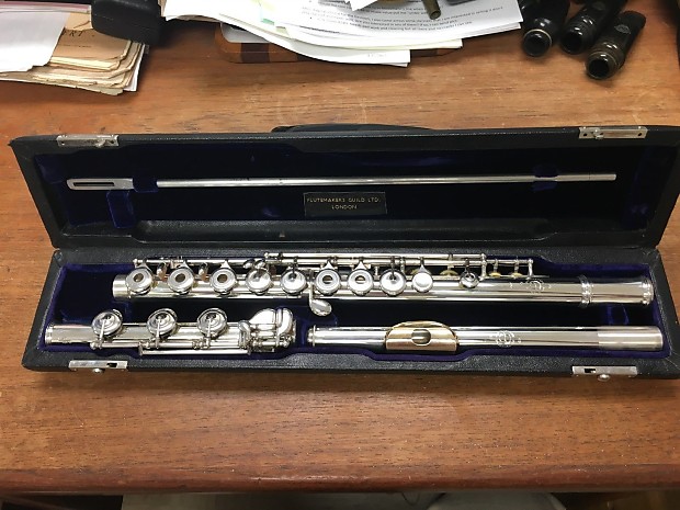 Flutemakers Guild (London) Sterling Silver Flute w/ Gold Lip | Reverb