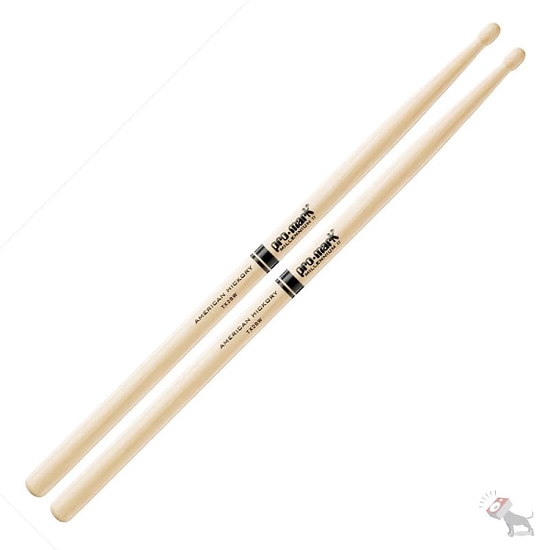 Pro-Mark TX2BW Hickory 2B Wood Tip Drum Sticks (Pair) | Reverb
