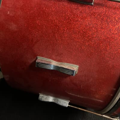 Vintage Ludwig Keystone Badge 14x22 Bass Drum 1960s-Red | Reverb