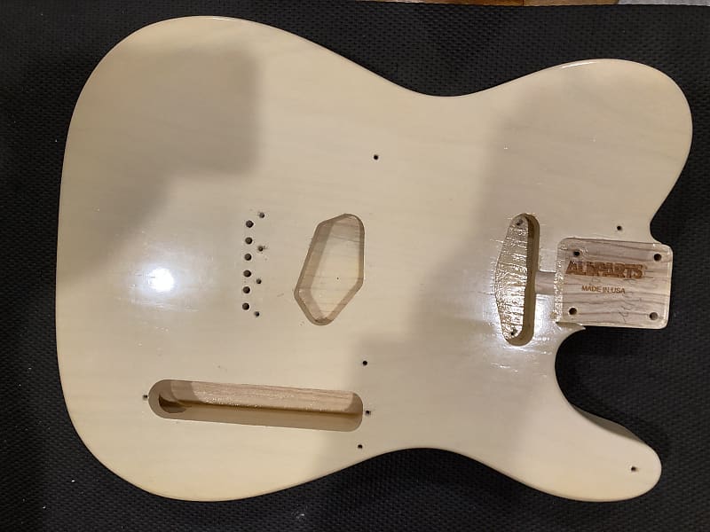 Allparts Ash Telecaster Body - White blonde nitro finish | Reverb