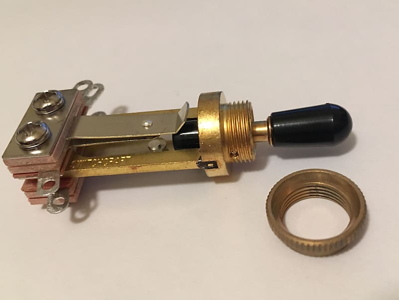 Switchcraft Gold Deep Nut 3-way Switch for Gibson Les Paul | Reverb