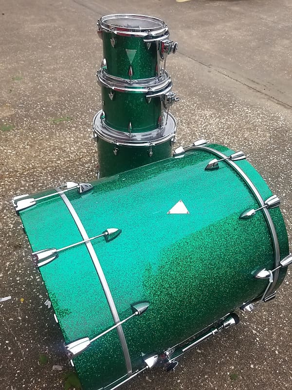 OCDP Newport Series Green Sparkle 4 Piece Drum Kit | Reverb