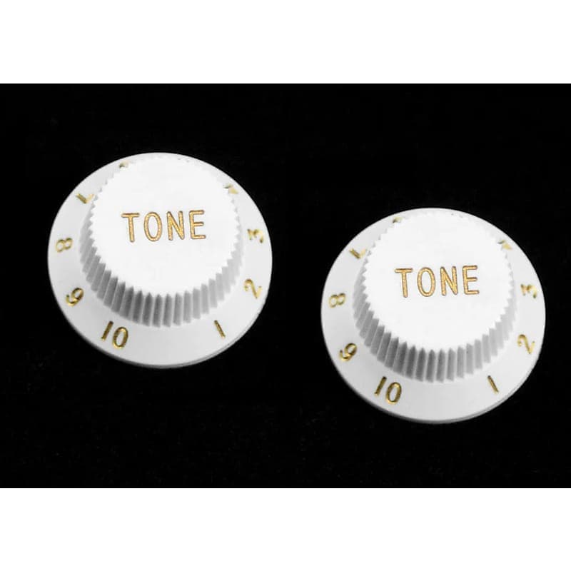Allparts PK-0153-025 Set of 2 White Tone Knobs | Reverb