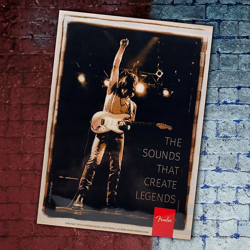 FENDER GUITARS JEFF BECK POSTER INSANELY RARE LIMITED EDITION | Reverb