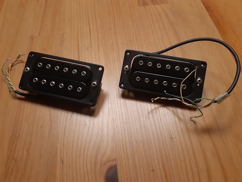 Schaller 2in1 model humbuckers bridge+neck 2003 black pickups | Reverb