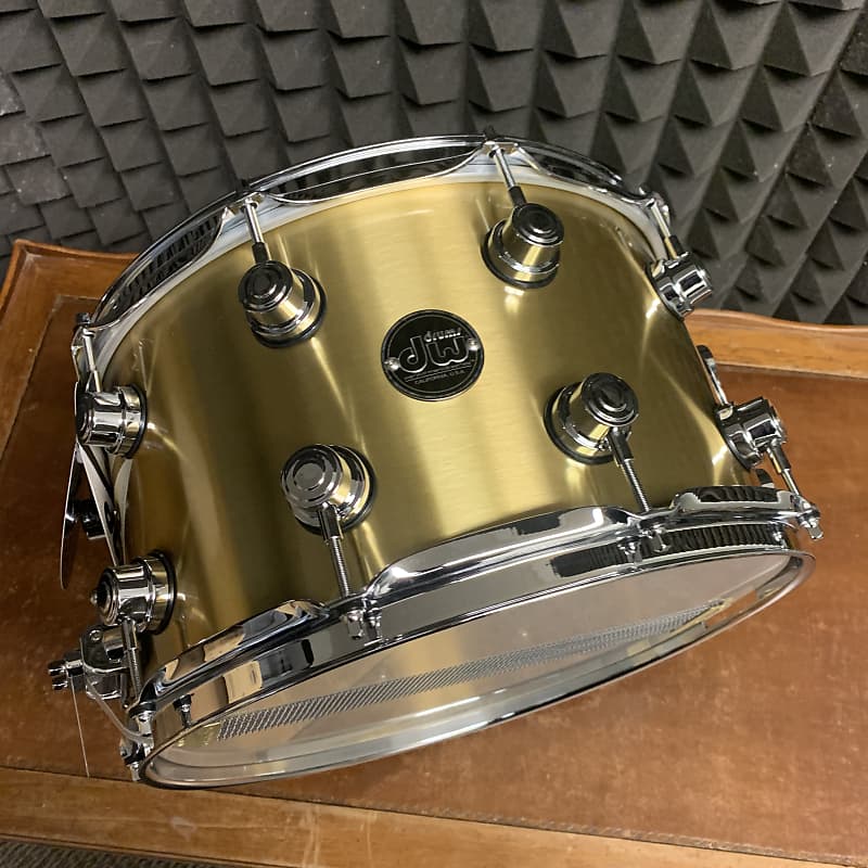 DW Performance Series 8x14 Polished Brass Snare Drum | Reverb