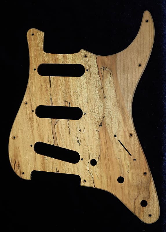 Spalted Maple Wooden Stratocaster Strat SSS Pickguard #109 | Reverb