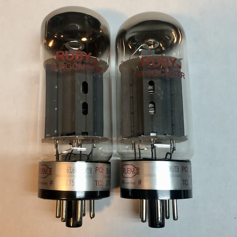 Ruby 6L6 GC MSTR Power Tubes Matched Pair | Reverb