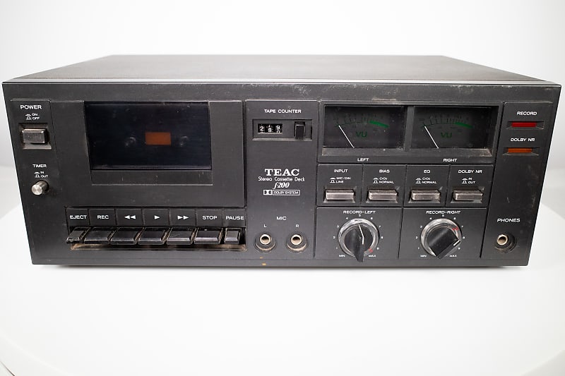 TEAC F-200 1977 - Black Matte Cassette Deck | Reverb