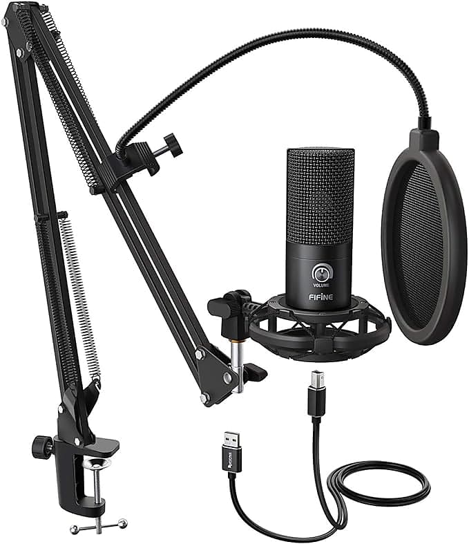 Studio Condenser USB Microphone Computer PC Microphone Kit | Reverb